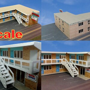 Pre Cut Cardstock Paper Model Motel - N Scale or Z Scale for Model ...