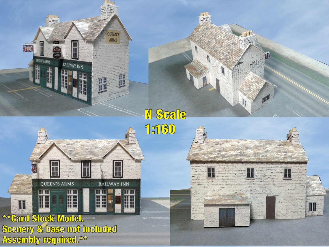 Paper Model British Pub Cardstock Kit Paper Craft for Model - Etsy