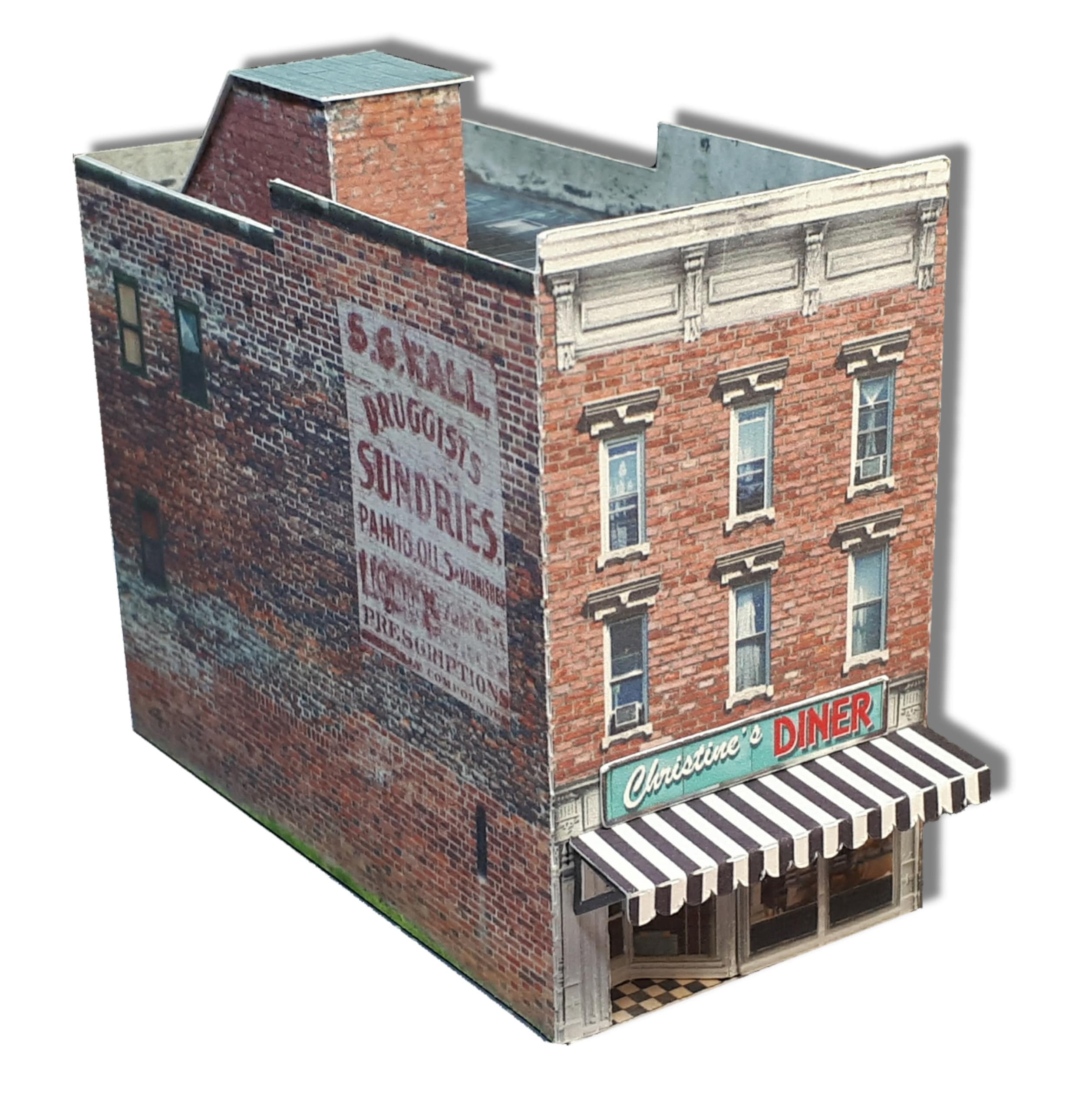 Paper Model Cardstock Model Downtown Shop & Apartments N Scale or Z ...