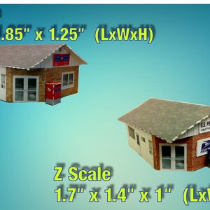 Paper Model Card Stock Kit Post Office N Scale or Z Scale for Diorama ...