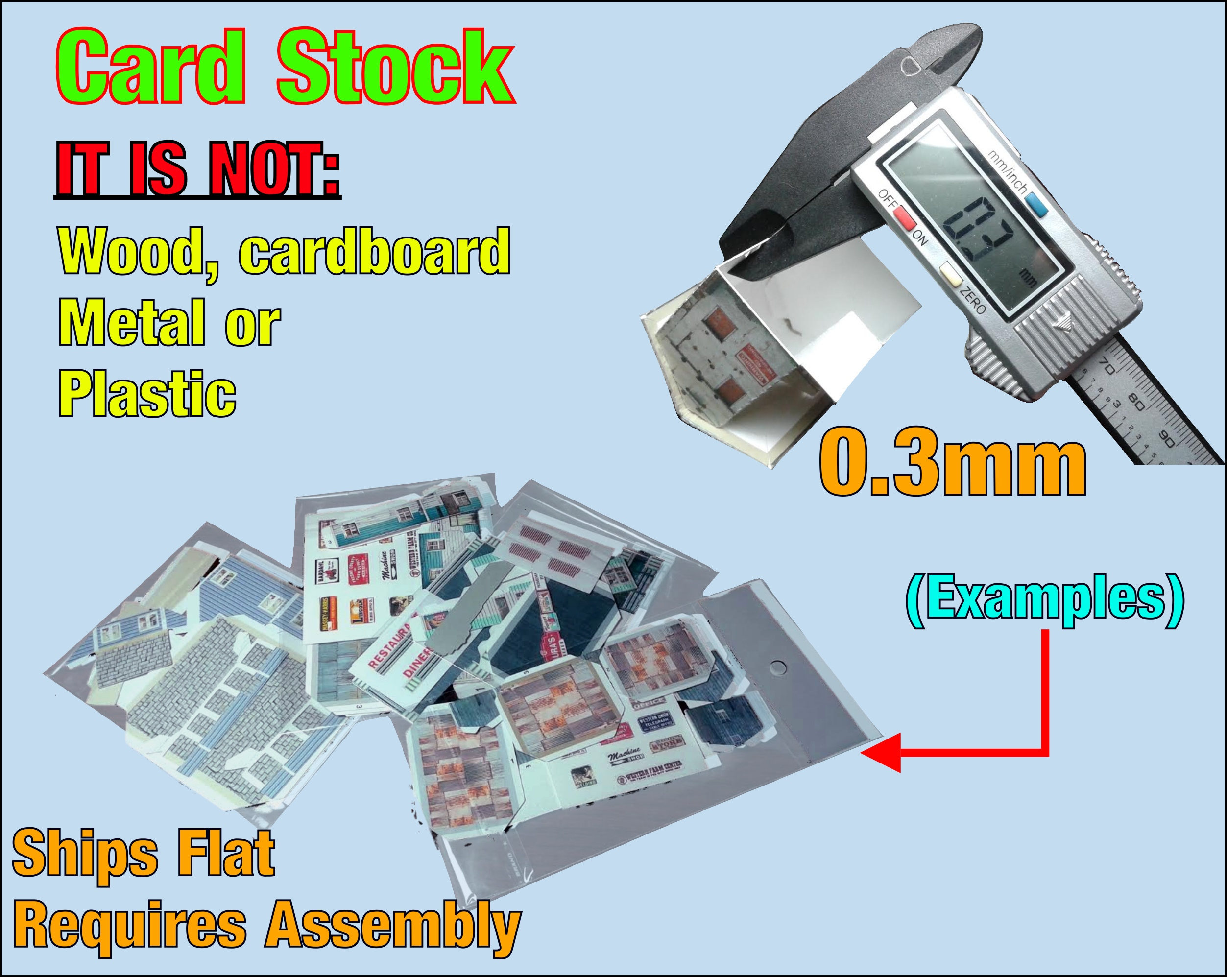 Paper Model Cardstock Model Downtown Shop & Apartments N Scale or Z ...
