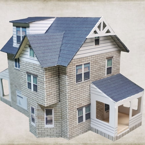 Paper House Pre-cut and Pre-scored Cardstock Model House N - Etsy