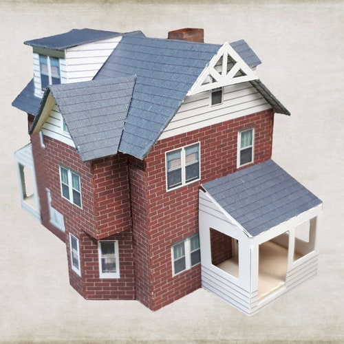 Paper House Pre-cut and Pre-scored Cardstock Model House N - Etsy