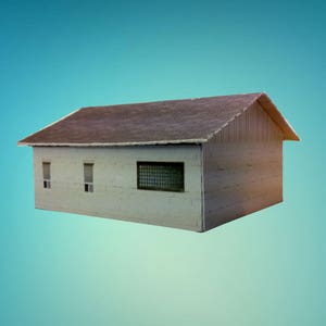 Paper Model Card Stock Kit Post Office N Scale or Z Scale for Diorama ...