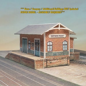 N Scale Building or Z Scale Model Train Freight Depot for Model Railway ...