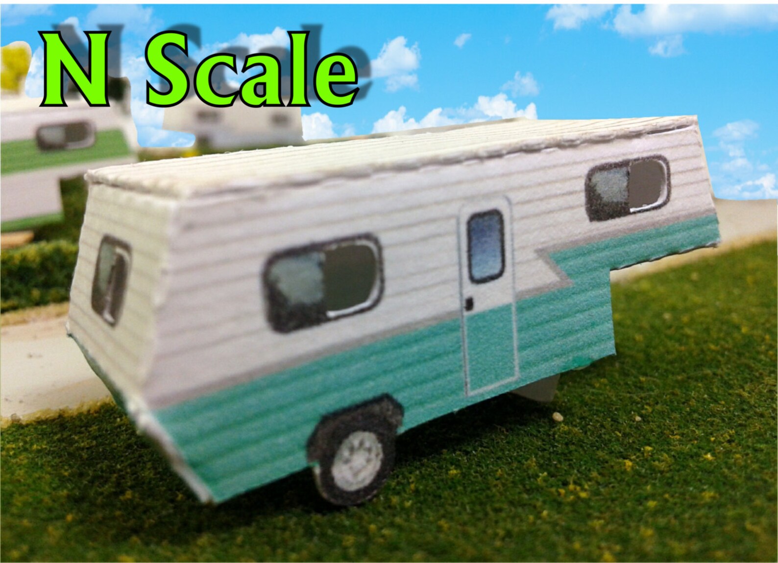 Paper Model Mobile Home Trailer Park Camper Homes Cardstock Kits ...