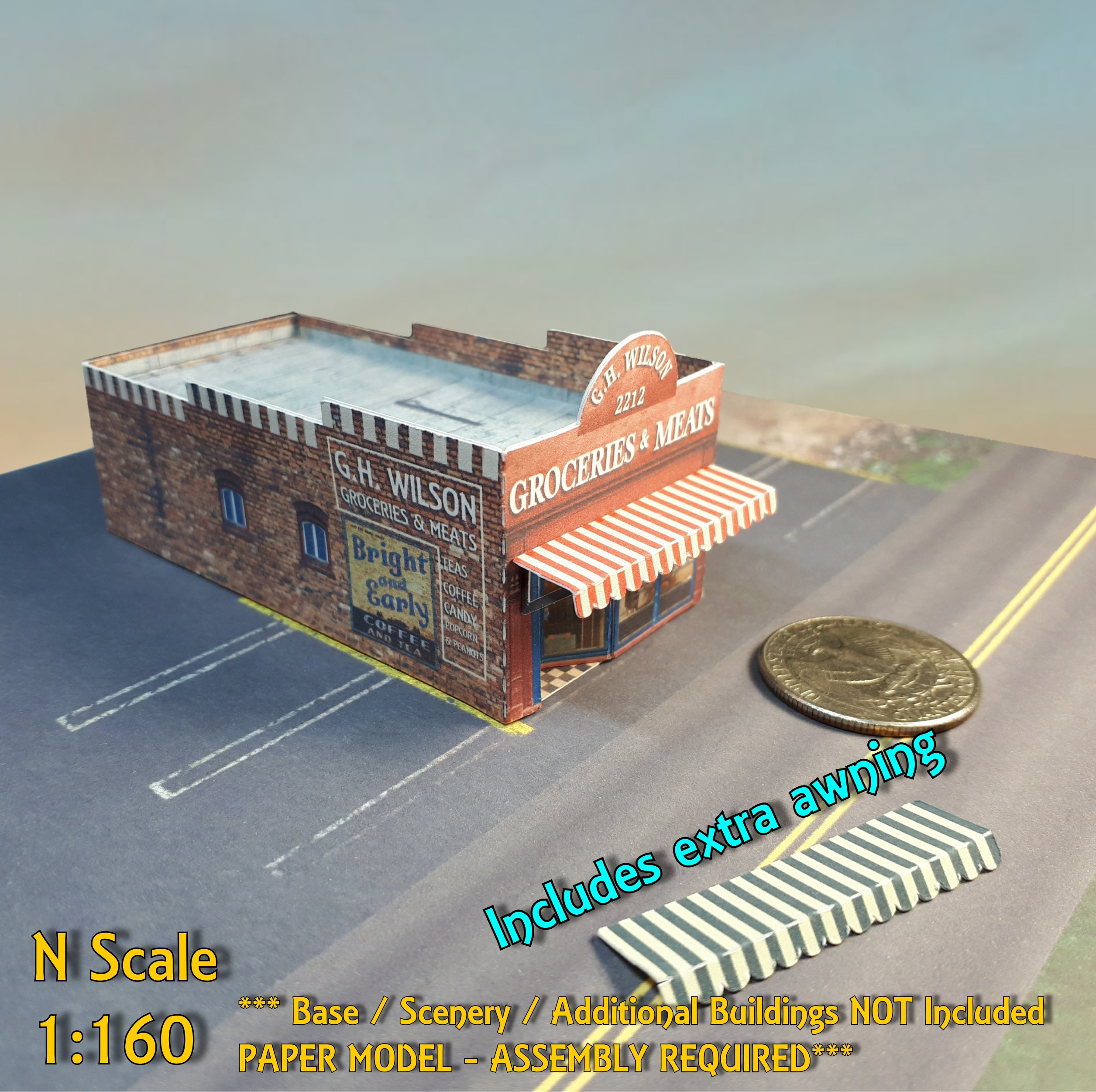 Paper Model Cardstock Model Grocery Store N Scale or Z Scale - Etsy UK