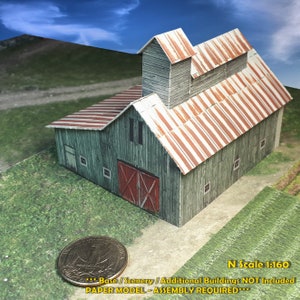 N Scale 1/160 or Z Scale 1/220 or T Gauge 1-450 Size Cardstock Pre-cut ...