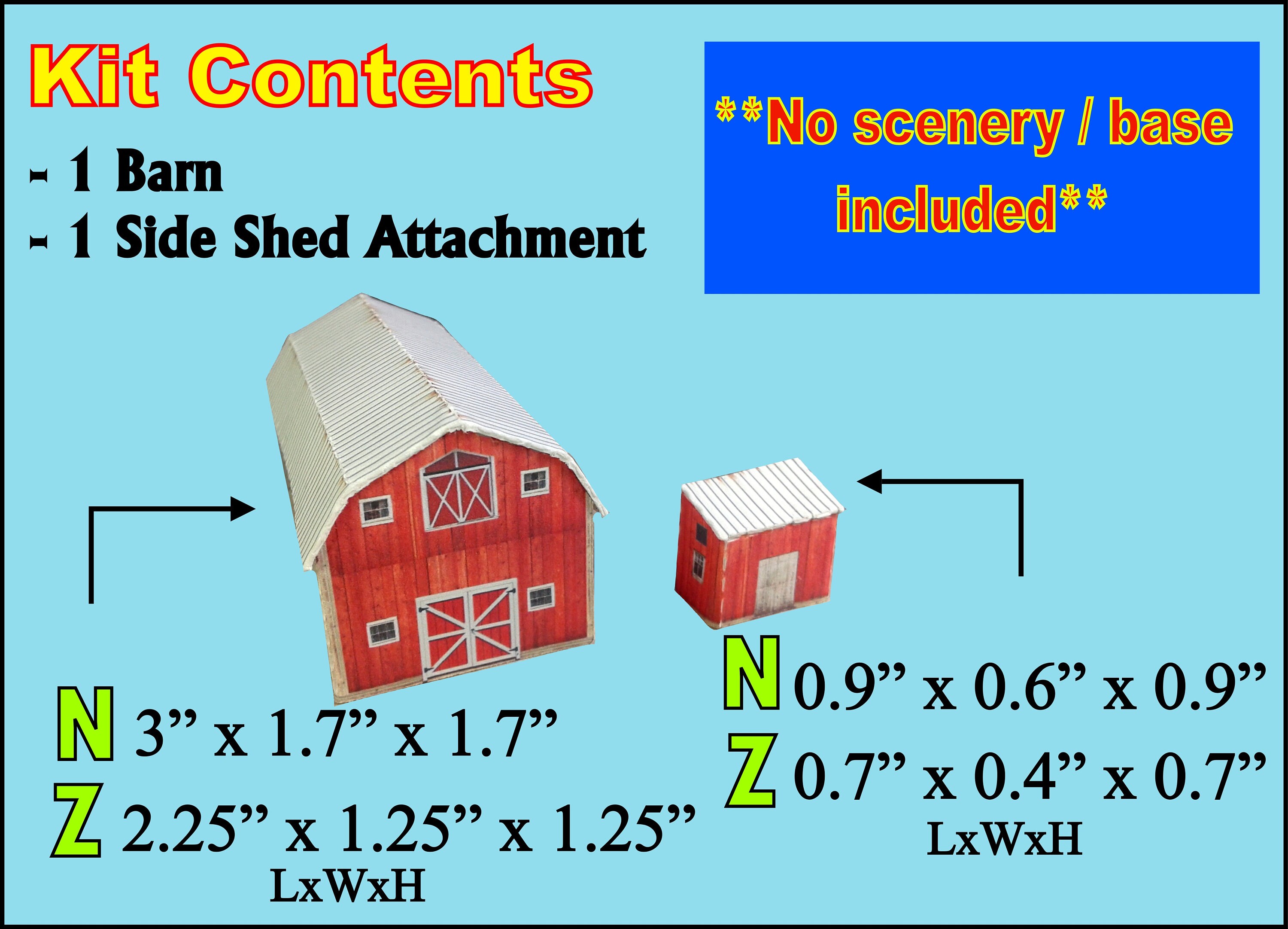 Paper Model Cardstock Model Barn N Scale or Z Scale or T Gauge - Etsy