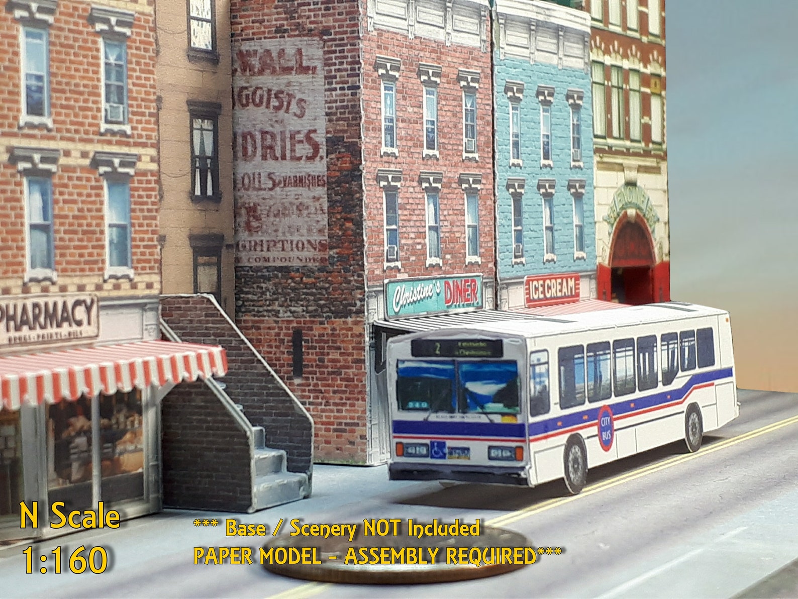 Miniature Paper Model Vehicle City Bus Paper Craft Kit | Etsy