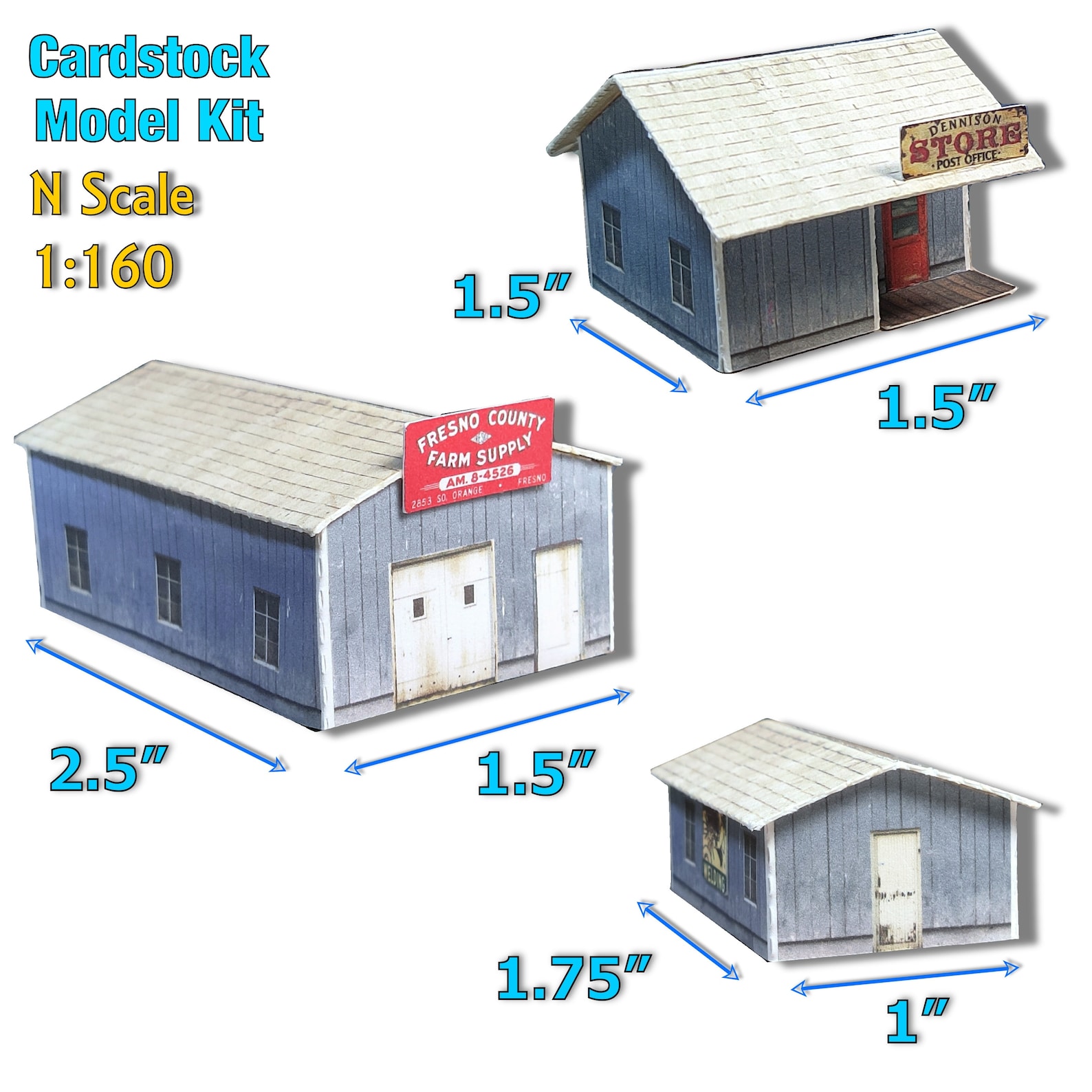 Paper Model Sheds Cardstock Kit - Papercraft for Model Trains or ...