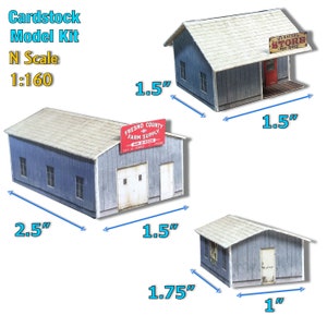Paper Model Sheds Cardstock Kit - Papercraft for Model Trains or ...