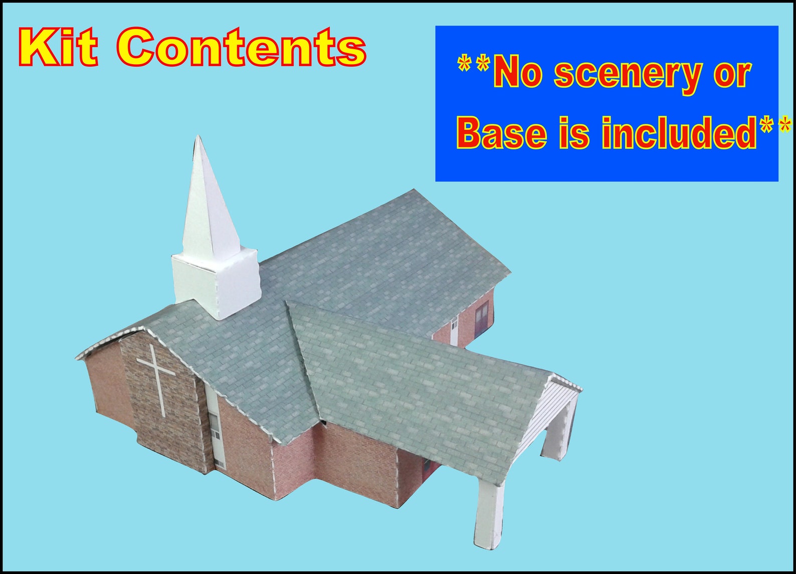 Z Scale Building Pre-cut Cardstock PAPER Kit Church pre Cut - Etsy Canada