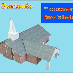 Z Scale Building Pre-cut Cardstock PAPER Kit - Church (pre Cut PAPER ...