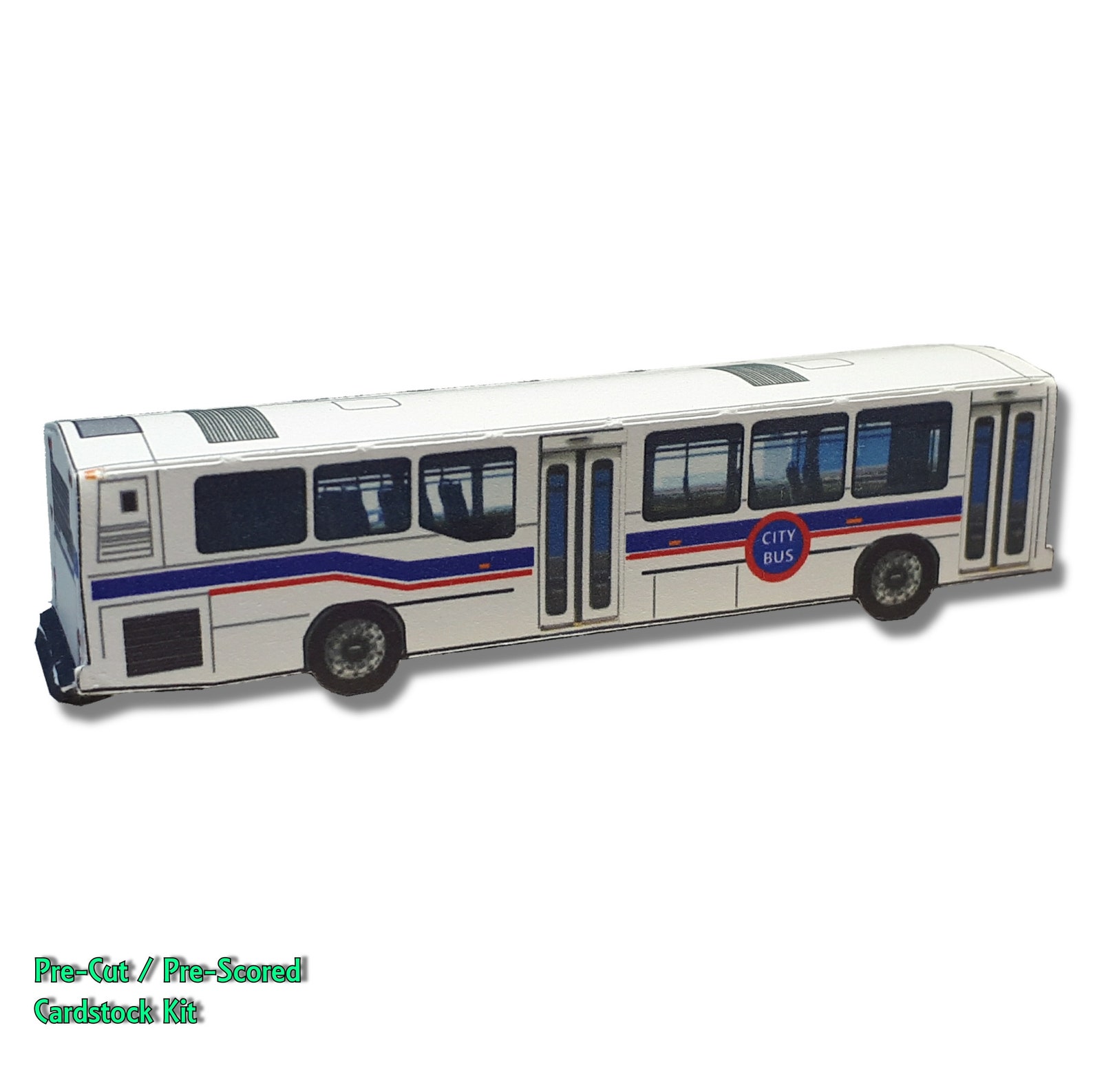 Miniature Paper Model Vehicle City Bus Paper Craft Kit - Etsy