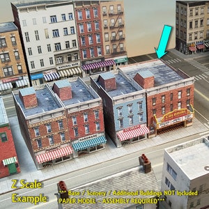N Scale or Z Scale Model Train Building - Downtown Movie Theater - for ...