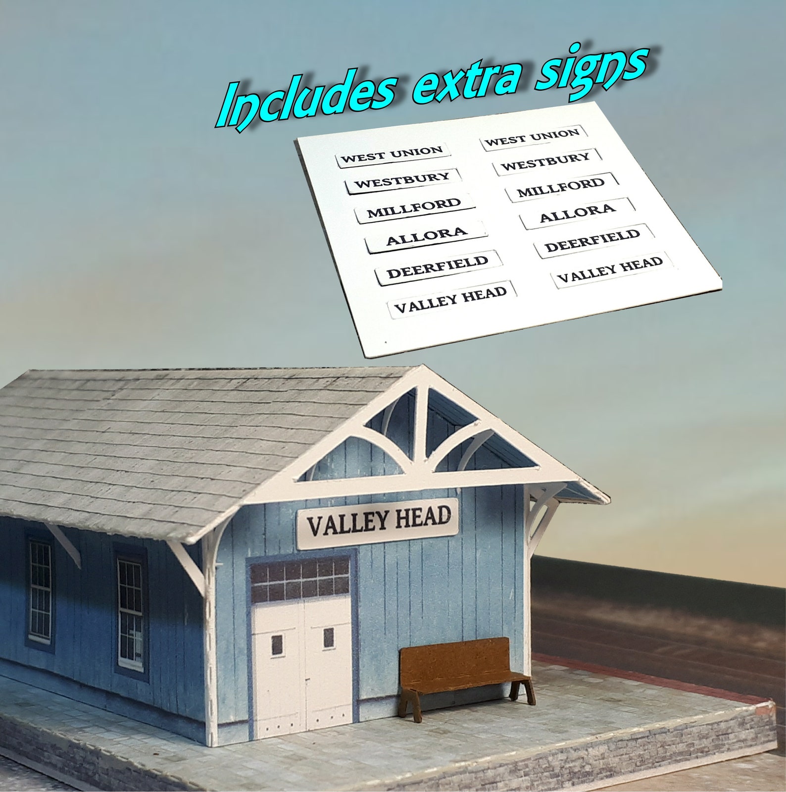 N Scale 1:160 or Z Scale 1/220 or T Gauge 1-450 Size Cardstock Pre-cut ...