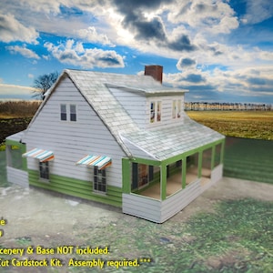 Paper House Cardstock House N Scale or Z Scale or T Gauge for Diorama ...