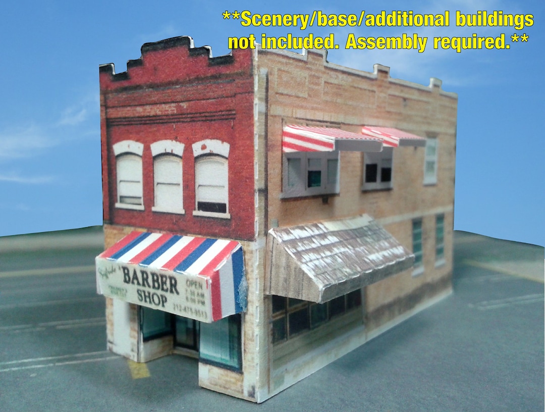 Paper Model Cardstock Building Multi Purpose Main Street Building ...