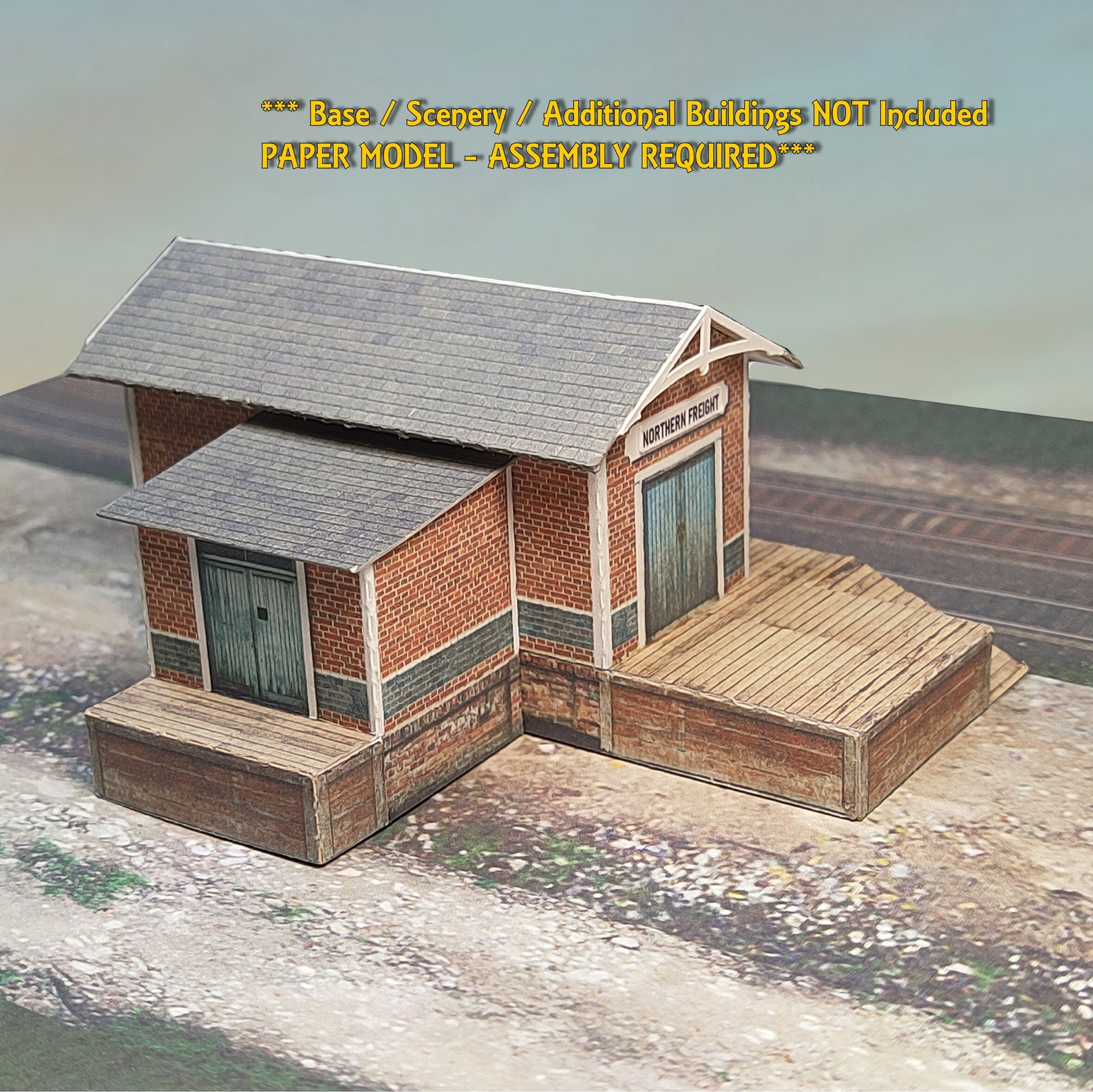 N Scale Building or Z Scale Model Train Freight Depot for Model Railway ...