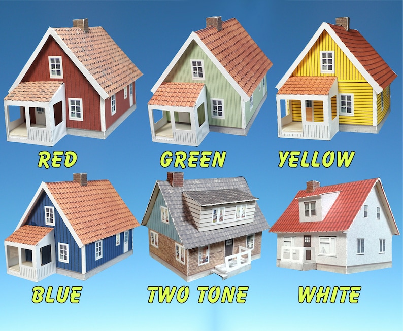 Paper Model Cardstock Model House Swedish or Scandinavian - Etsy Canada