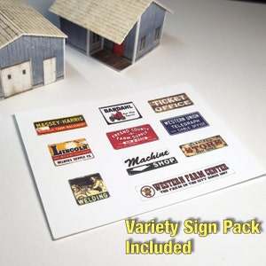 Paper Model Sheds Cardstock Kit - Papercraft for Model Trains or ...