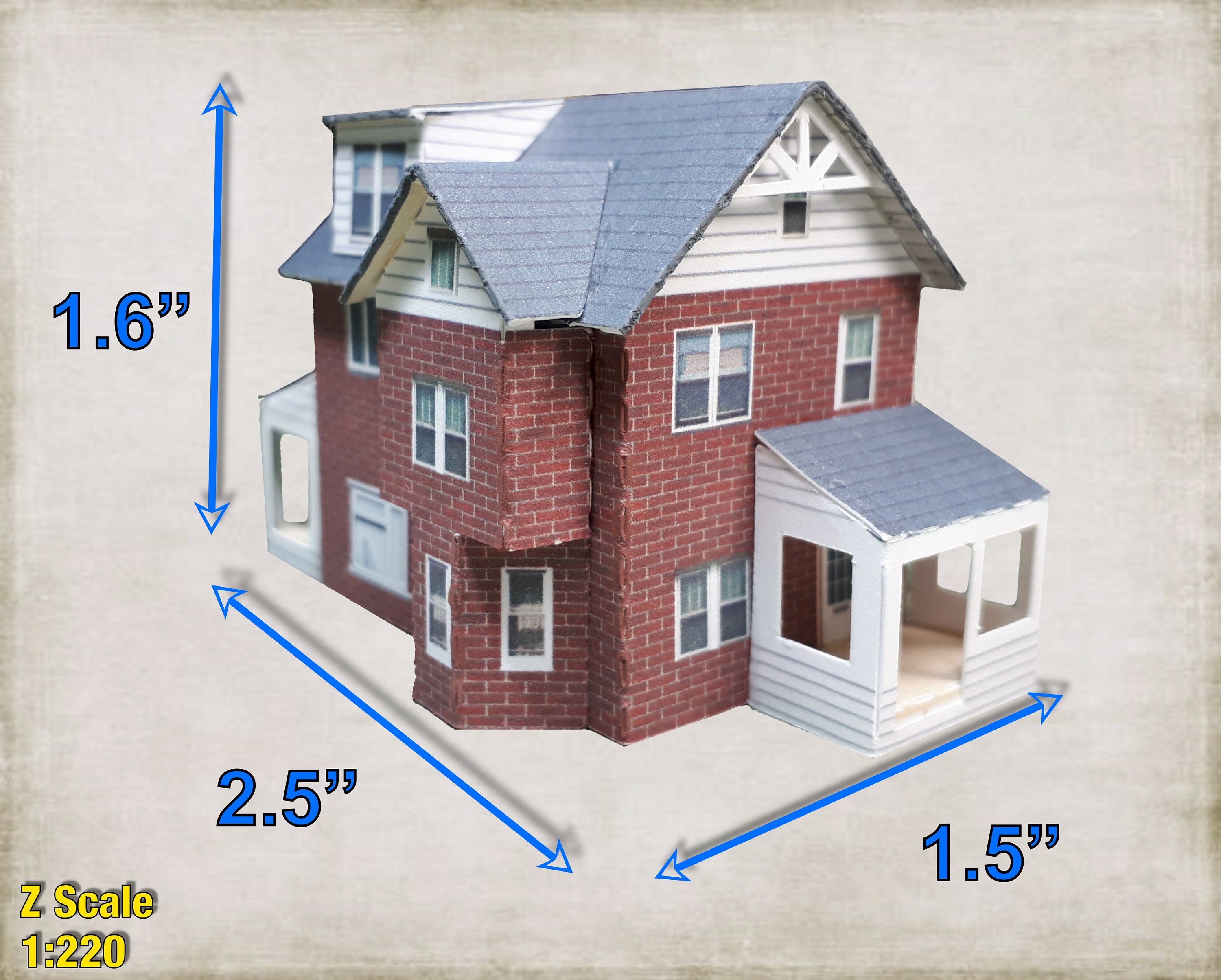 Paper House Pre-cut and Pre-scored Cardstock Model House N - Etsy Canada