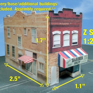 Paper Model Cardstock Building Multi Purpose Main Street Building ...