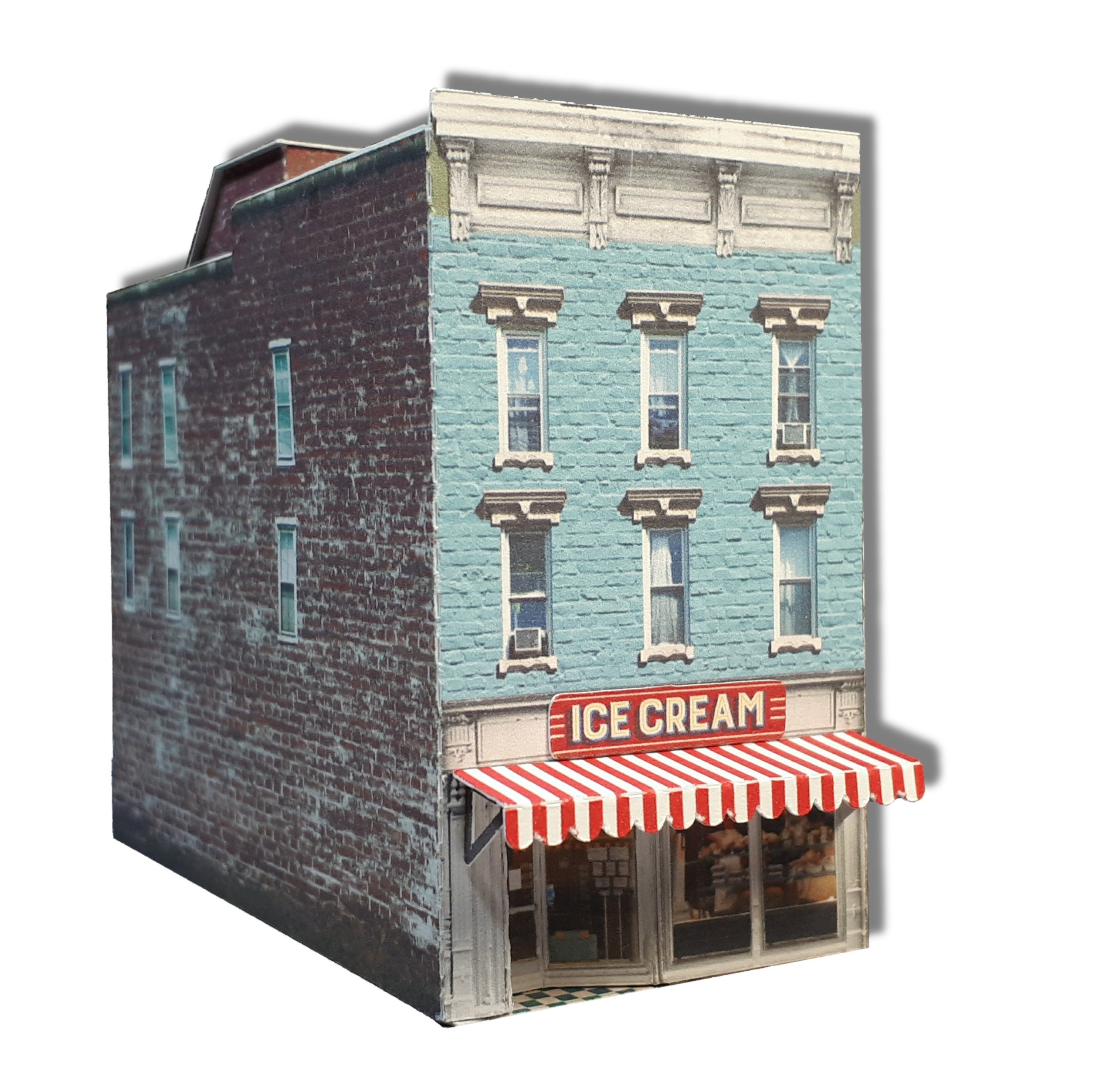 Paper Model Cardstock Model Downtown Shop & Apartments N Scale or Z ...