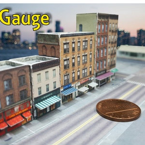 Paper Model Cardstock Building Downtown Apartments With Shops Cardstock ...