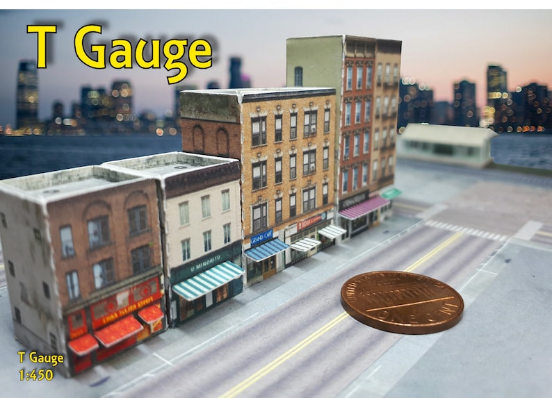 Paper Model Cardstock Building Downtown Apartments With Shops Cardstock ...