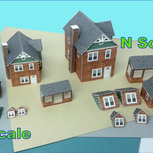 Paper House Card Stock House N Scale or Z Scale for Diorama or Model ...