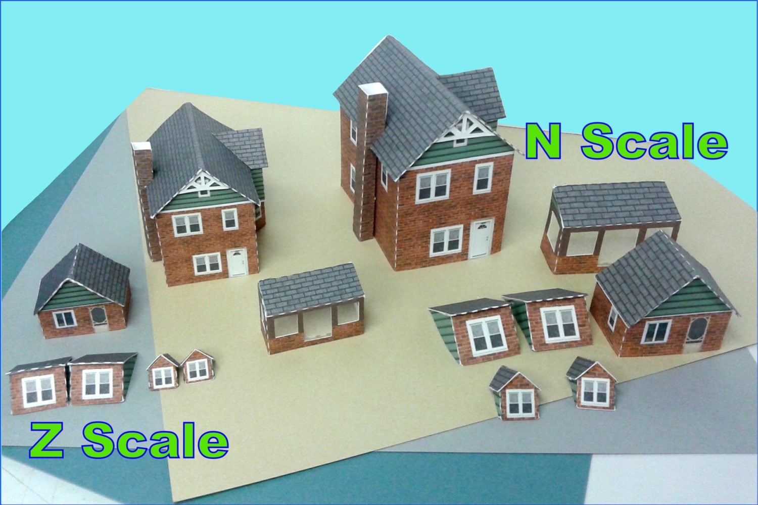 Paper House Card Stock House N Scale or Z Scale for Diorama or - Etsy