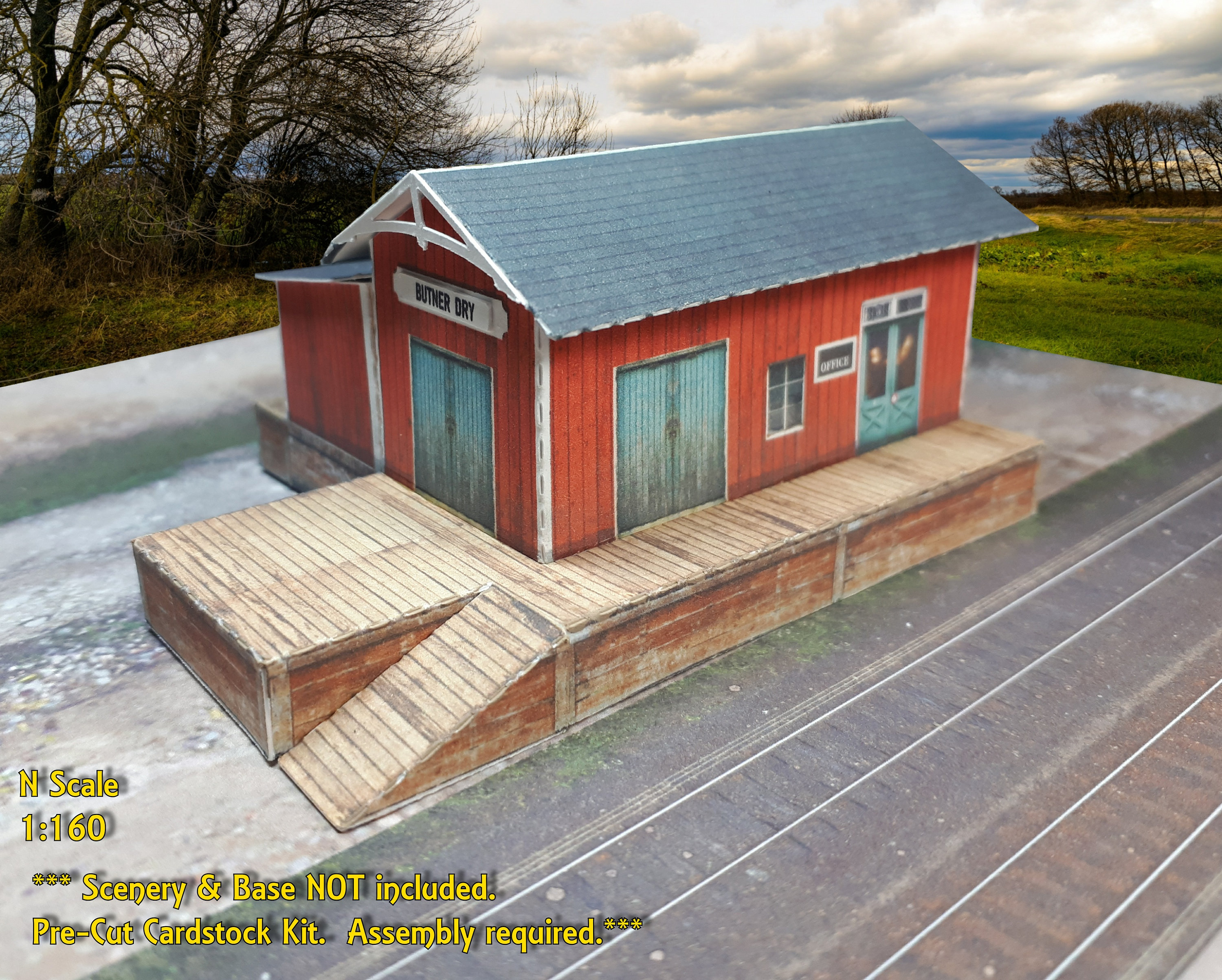 Pre-cut Paper Model Building Freight Depot Cardstock Kit - Etsy