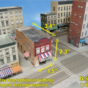 Paper Model Cardstock Building Multi Purpose Main Street Building ...