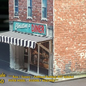 Paper Model Cardstock Model Downtown Shop & Apartments N Scale or Z ...