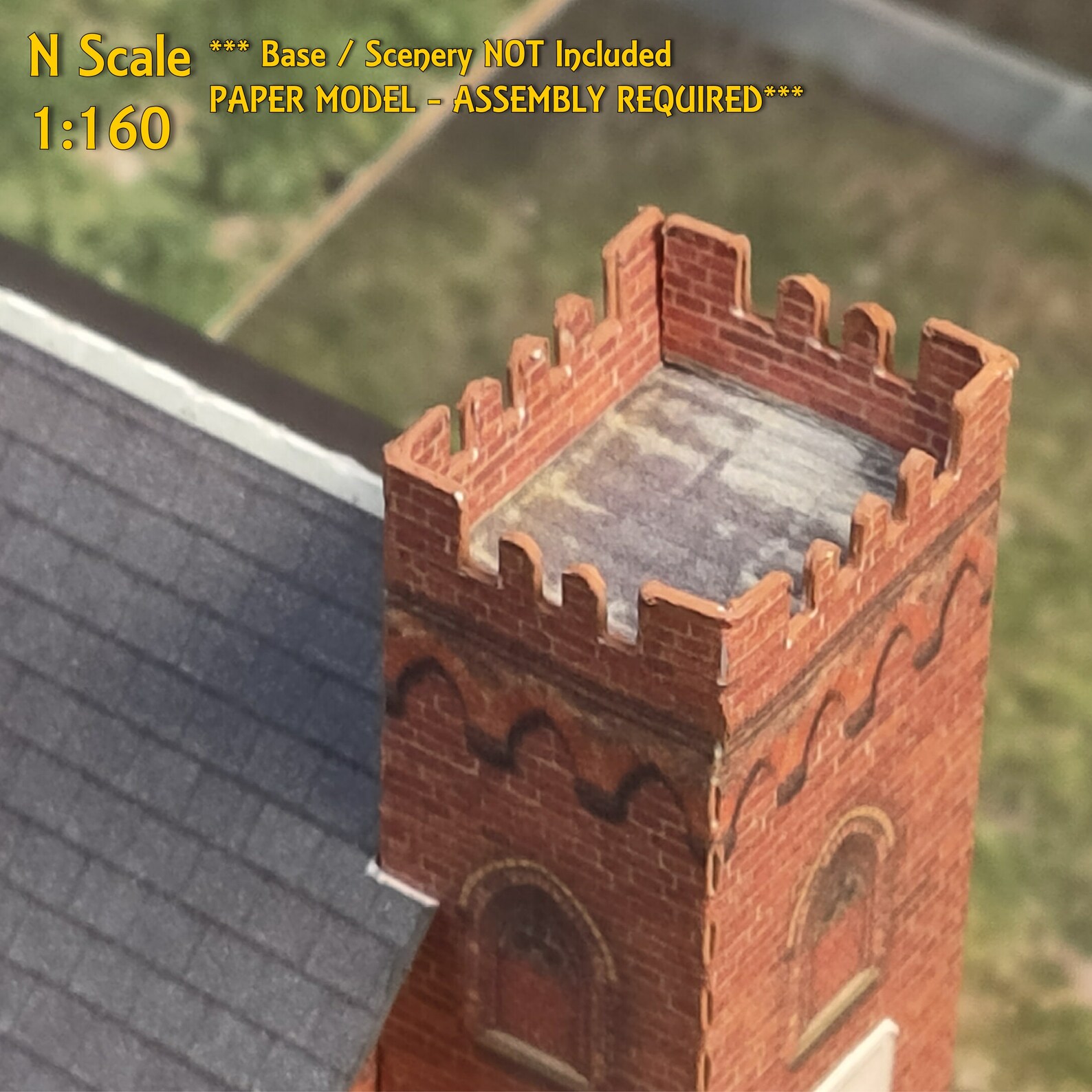 Small Country Church Paper Model Cardstock Model Building N Scale 1:160 ...