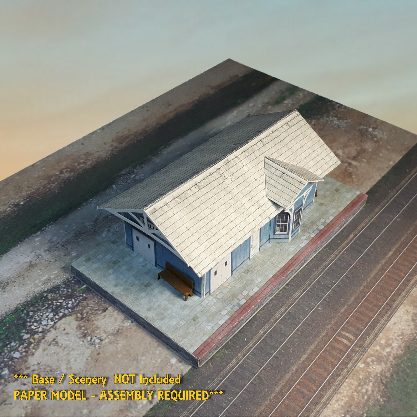 N Scale 1:160 or Z Scale 1/220 or T Gauge 1-450 Size Cardstock Pre-cut ...