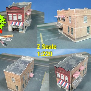 Paper Model Cardstock Building Multi Purpose Main Street Building ...