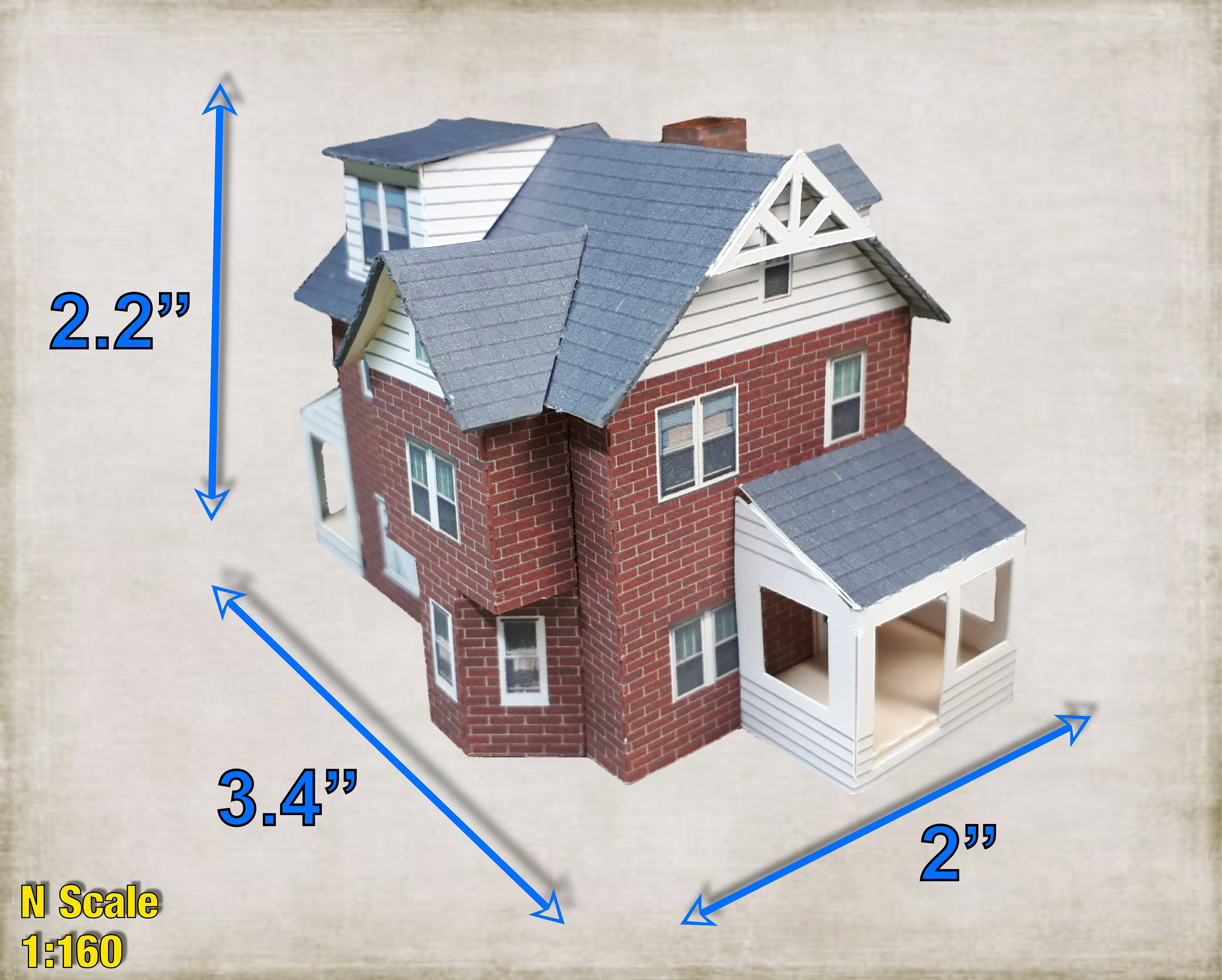 Paper House Pre-cut and Pre-scored Cardstock Model House N - Etsy Canada