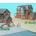 Paper Model Card Stock Kit Post Office N Scale or Z Scale for Diorama ...