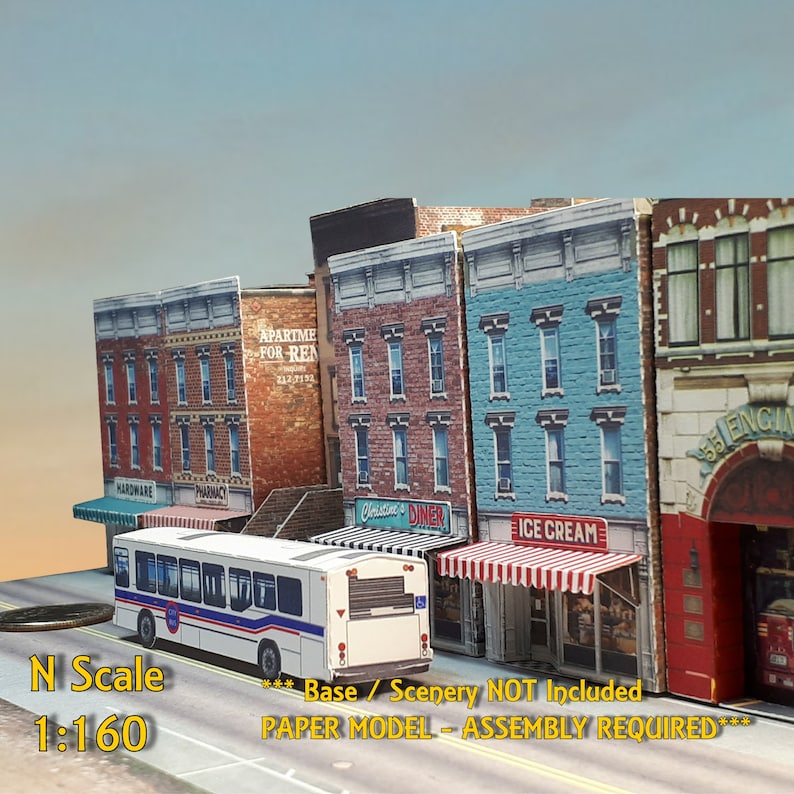 Miniature Paper Model Vehicle City Bus Paper Craft Kit | Etsy