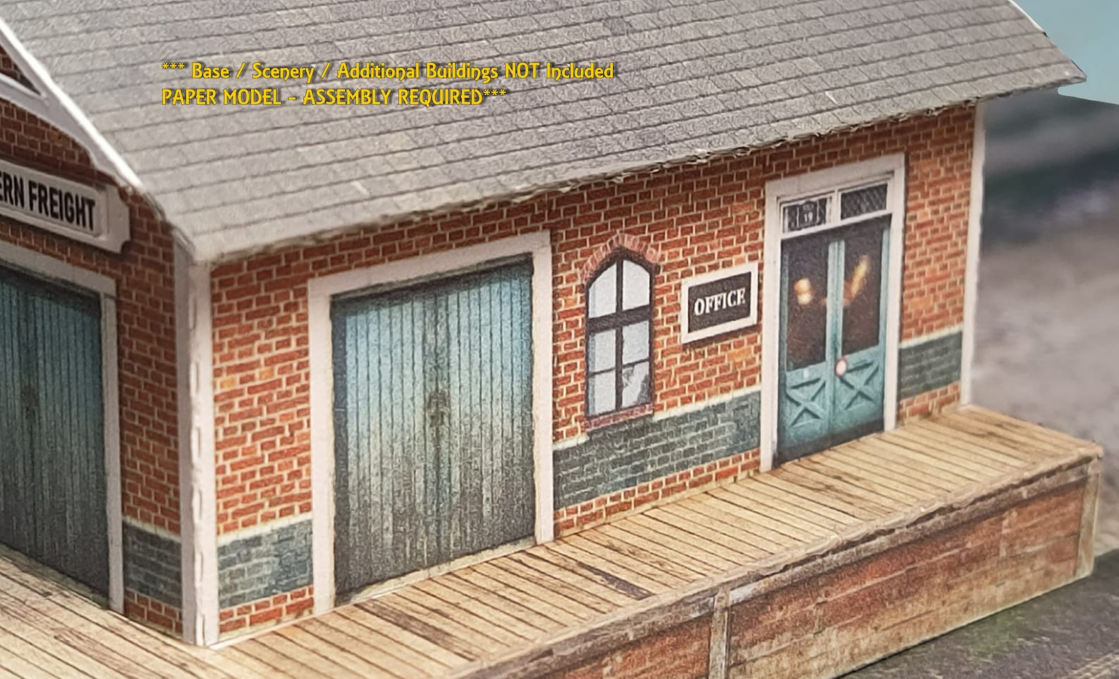 N Scale Building or Z Scale Model Train Freight Depot for Model Railway ...