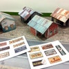 Paper Model Sheds Cardstock Kit - Papercraft for Model Trains or ...
