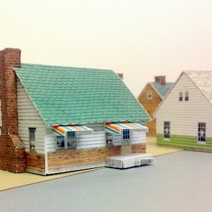 Paper House Cardstock House N Scale or Z Scale or T Gauge for Diorama ...