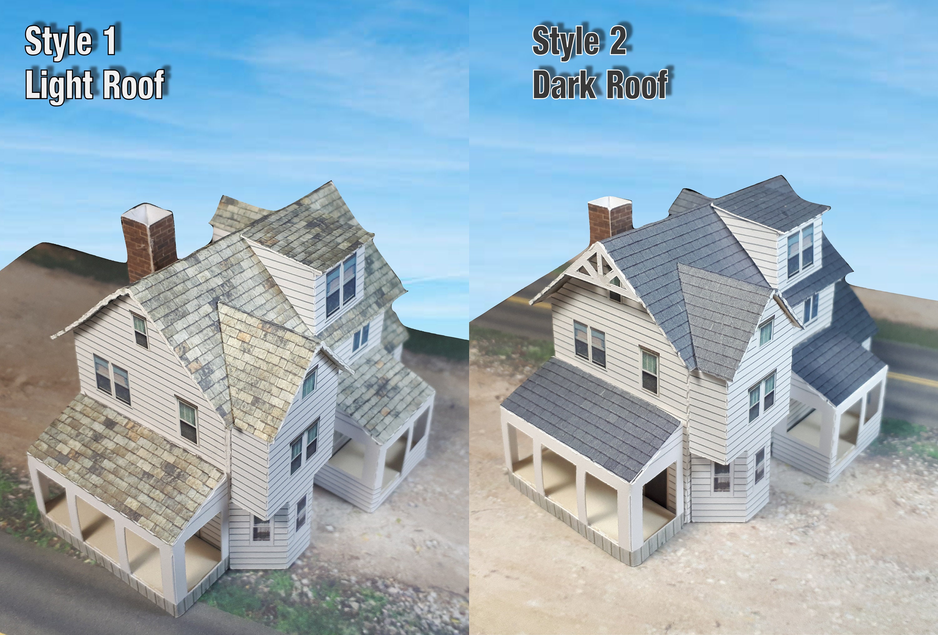 Paper House Pre-cut and Pre-scored Cardstock Model House N Scale, Z ...