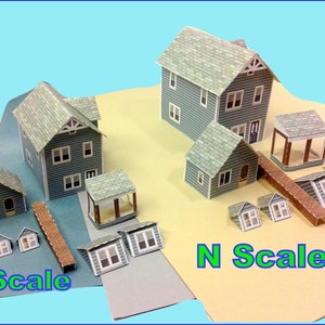 Paper House Cardstock Model House N Scale or Z Scale or T Gauge for ...