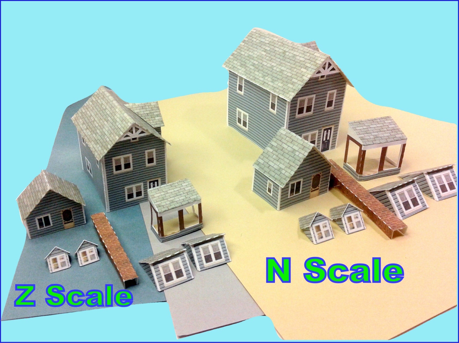 Paper House Cardstock Model House N Scale or Z Scale or T Gauge for ...