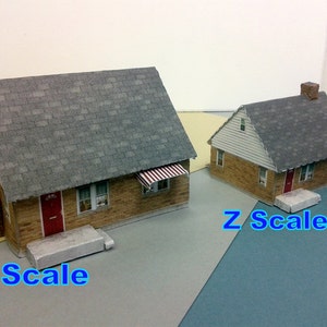 Paper House Cardstock House N Scale or Z Scale or T Gauge for Diorama ...