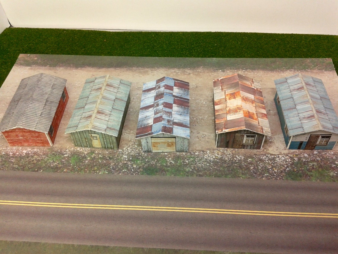 Paper Model Weathered Sheds Cardstock Kits N Scale 1/160 or Z - Etsy